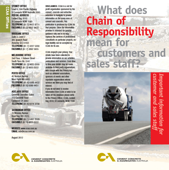 NRSPP Australia - Chain of Responsibility Brochure