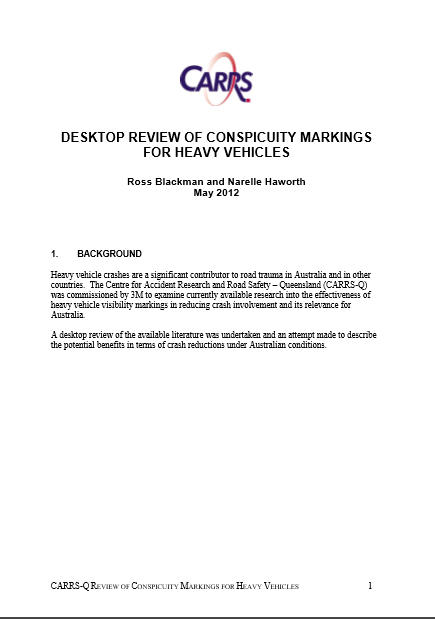 NRSPP Australia - Desktop Reviews of Conspicuity Markings for Heavy ...