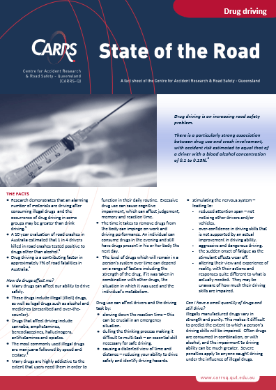 NRSPP Australia - Drug Driving: CARRSQ - State of the Road