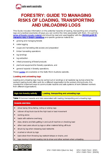 NRSPP Australia - Forestry: Guide to Managing Risks of Loading ...