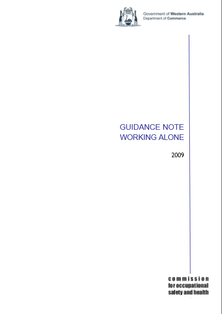 NRSPP Australia - Guidance Note Working Alone