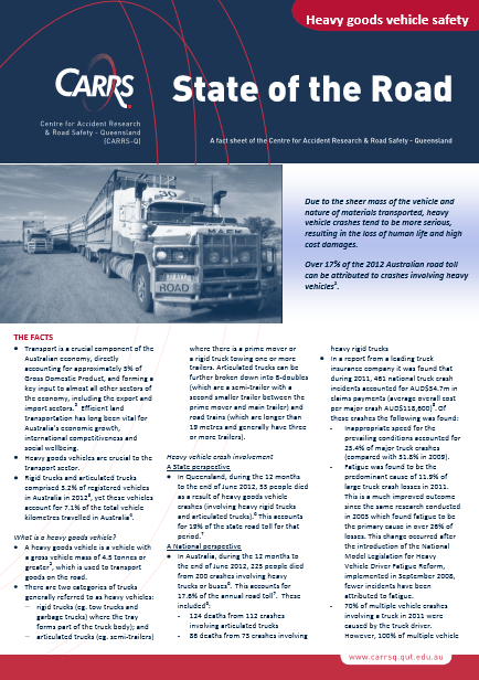 NRSPP Australia - State of the Road: Heavy Goods Vehicle Safety