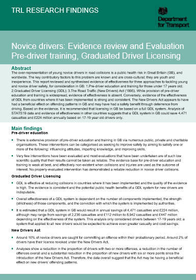 NRSPP Australia - Novice Drivers: Evidence Review and Evaluation Pre ...