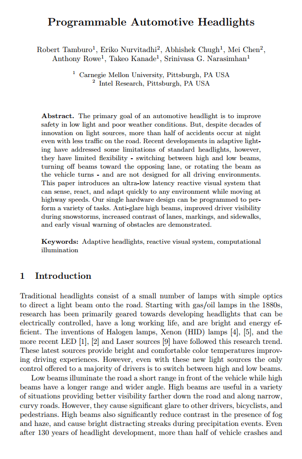 NRSPP Australia - Programmable Automotive Headlights
