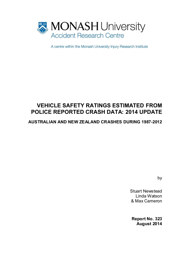 NRSPP Australia - Vehicle Safety Ratings Estimated from Police Crash ...