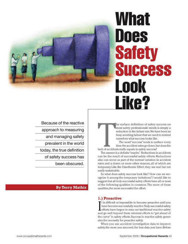 NRSPP Australia - What Does Safety Success Look Like?