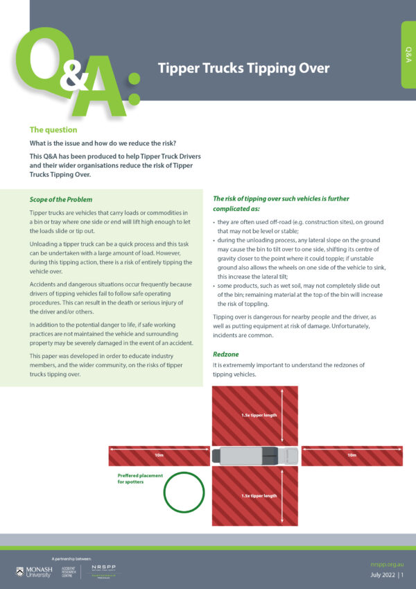 NRSPP Australia - NRSPP Q&A: Tipper Trucks Tipping Over