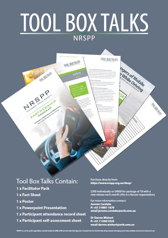 NRSPP Australia - Tool Box Talk Promotion