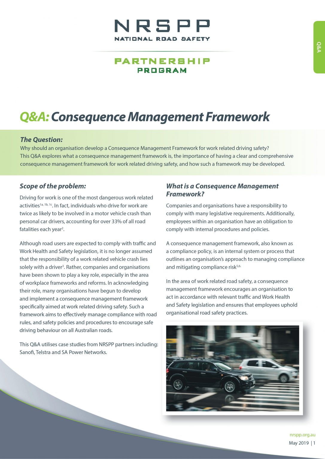NRSPP Australia - NRSPP Q&A: Consequence Management Framework
