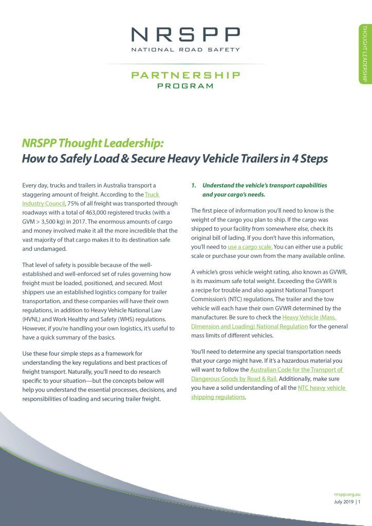 NRSPP Australia » NRSPP Thought Leadership: How to Safely Load & Secure ...