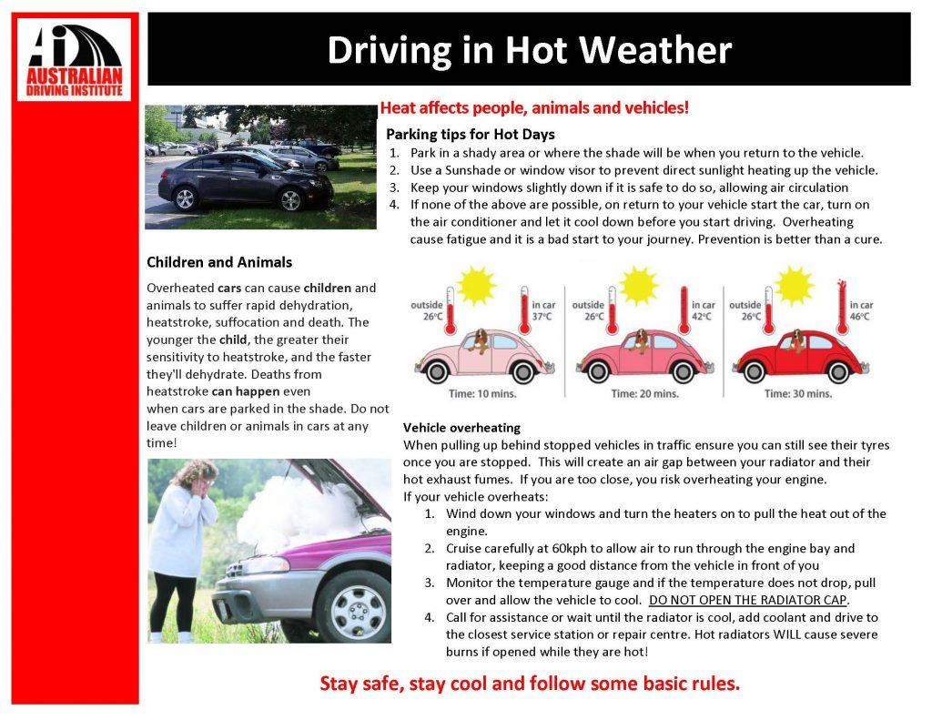 NRSPP Australia » Safety Tip – Driving in Hot Weather