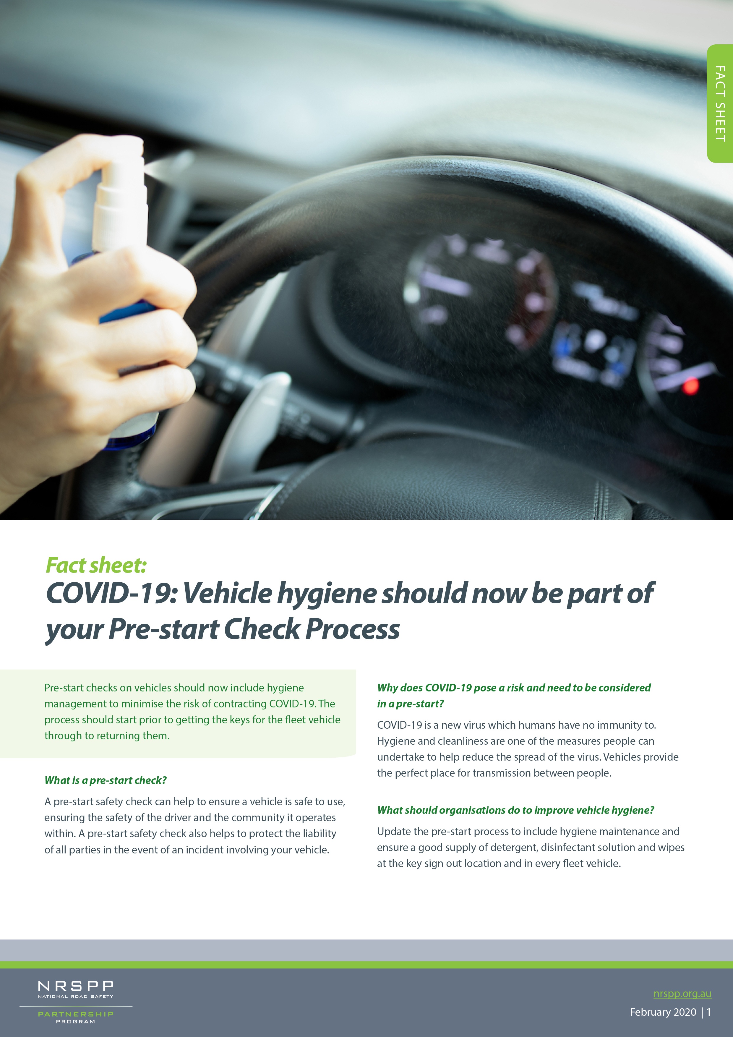 NRSPP Australia - COVID-19: Vehicle hygiene should now be part of your ...