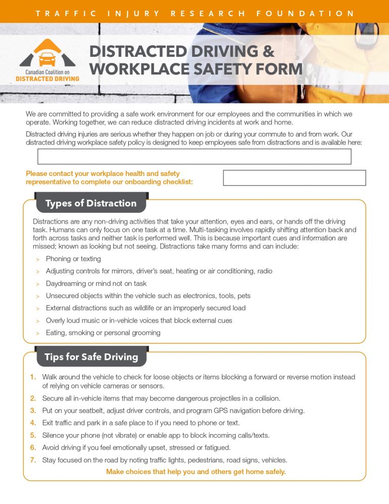 NRSPP Australia - Distracted Driving and Workplace Safety – Form and ...