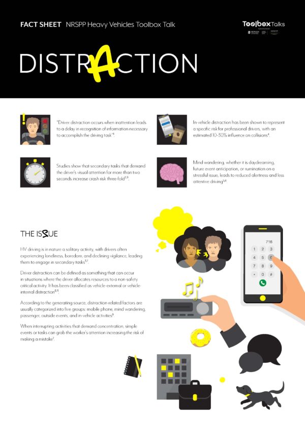 NRSPP Australia - NRSPP Heavy Vehicle Toolbox Talk Fact Sheet: Distraction