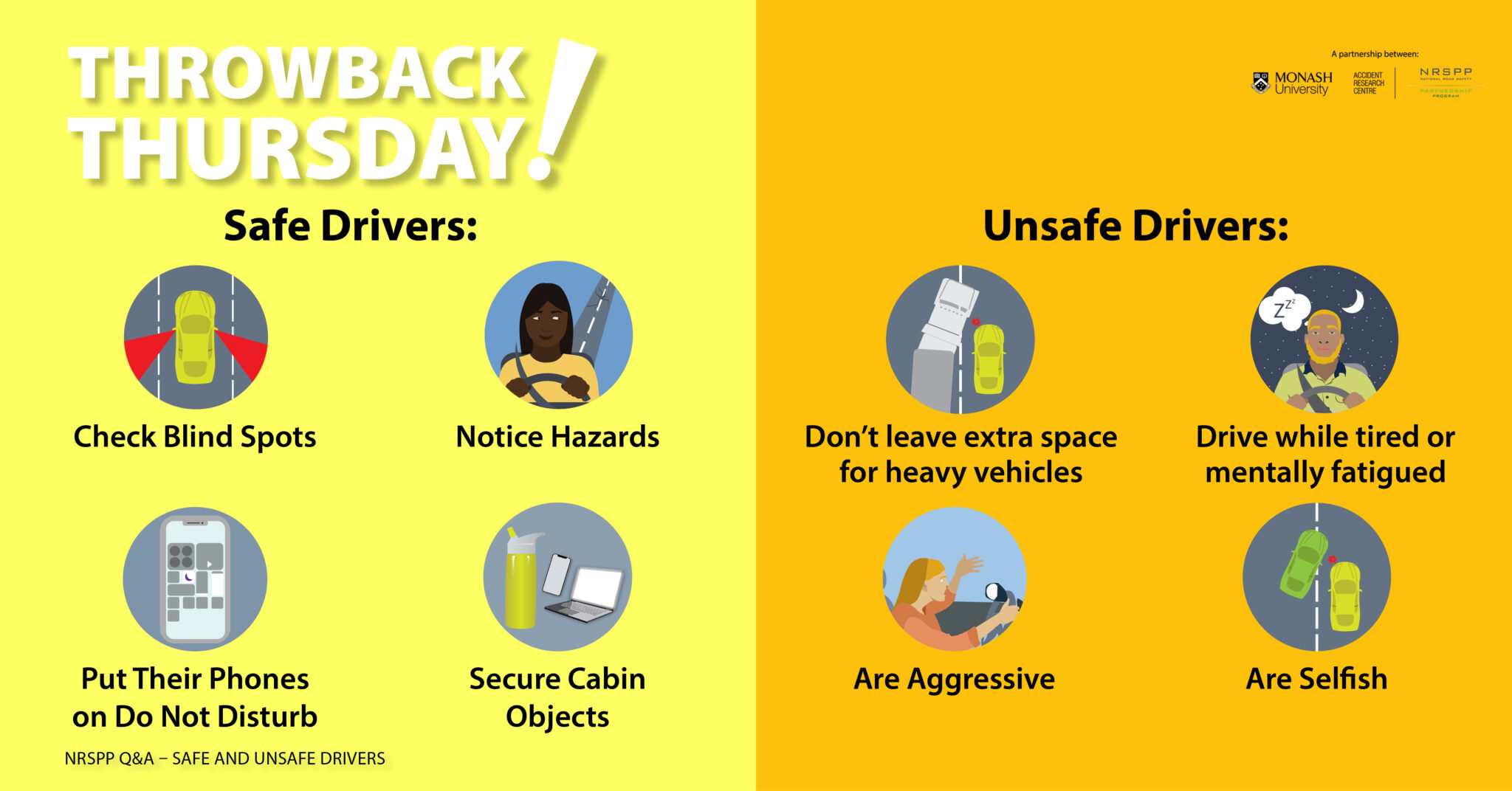 NRSPP Australia - Safe Vs. Unsafe Drivers - #TBT