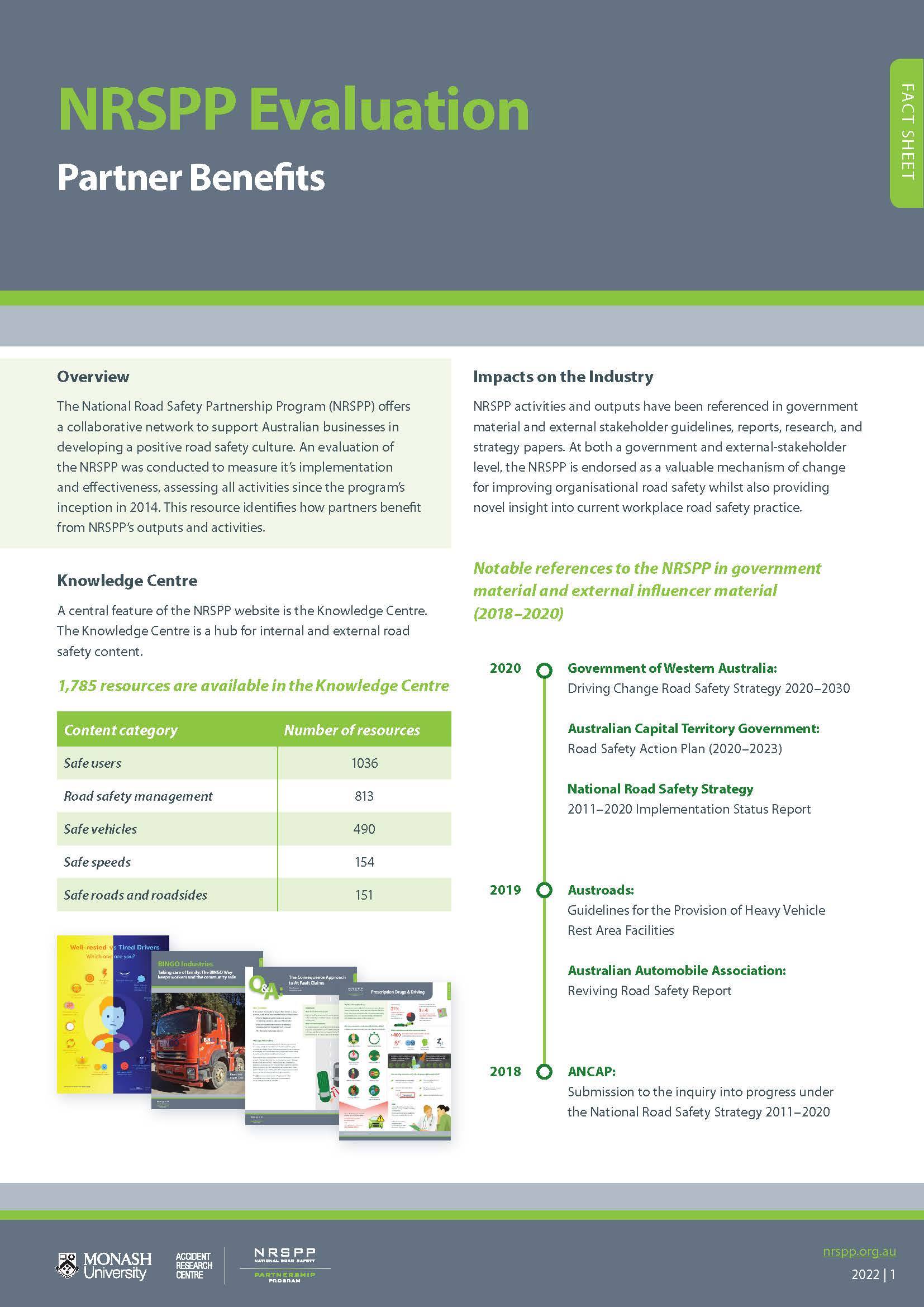 NRSPP Evaluation: Partner Benefits - NRSPP Australia