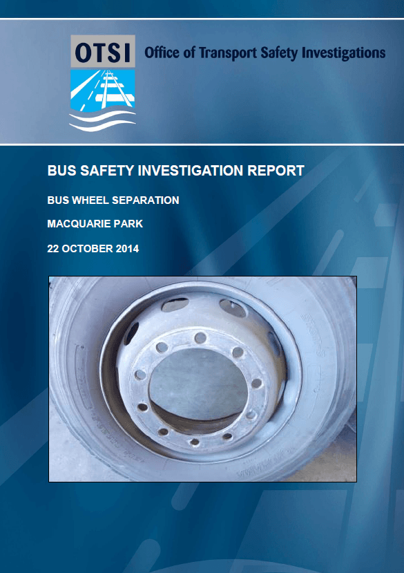 NRSPP Australia - Bus Safety Investigation Report - Bus Wheel ...