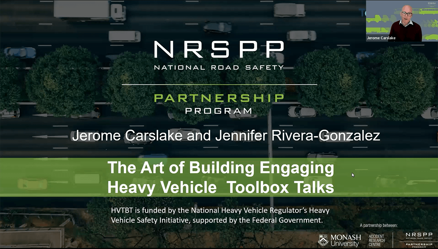 NRSPP Australia - The Art of Building Engaging Heavy Vehicle Toolbox Talks - Jerome Carslake