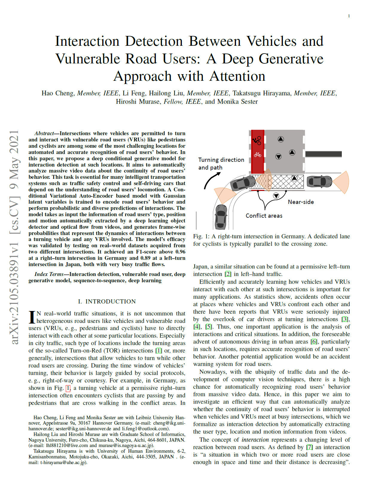 NRSPP Australia - Interaction Detection Between Vehicles and Vulnerable Road Users: A Deep ...