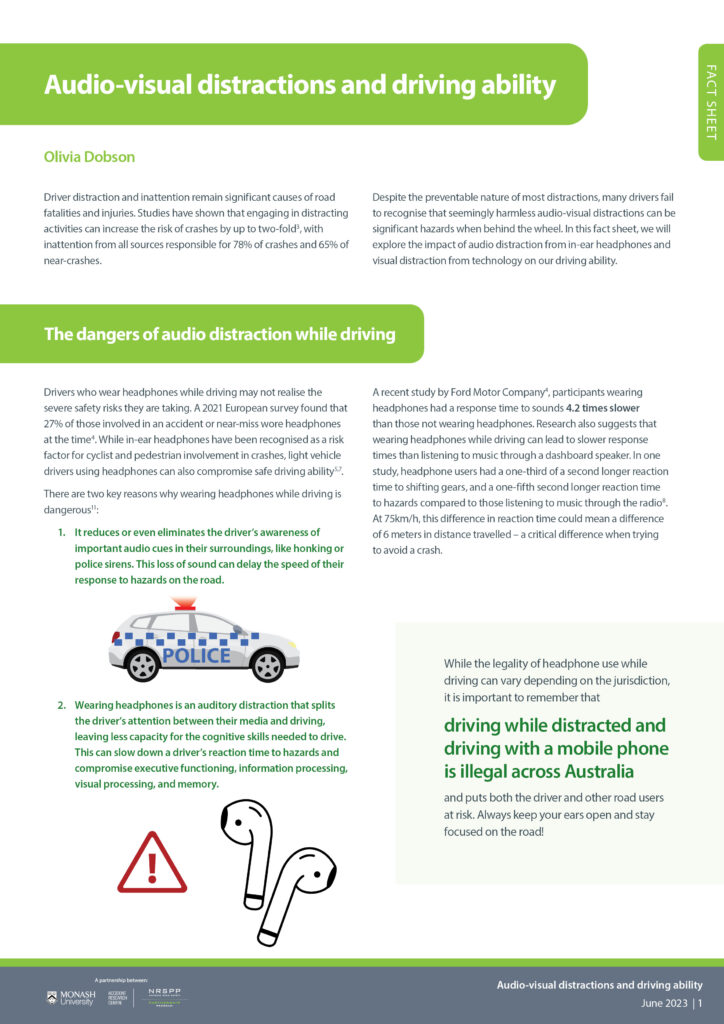 NRSPP Australia - NRSPP Fact Sheet: Audio-visual distractions and ...