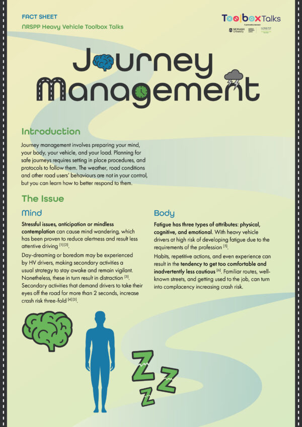 NRSPP Australia - NRSPP Heavy Vehicle Toolbox Talk Fact Sheet: Journey ...