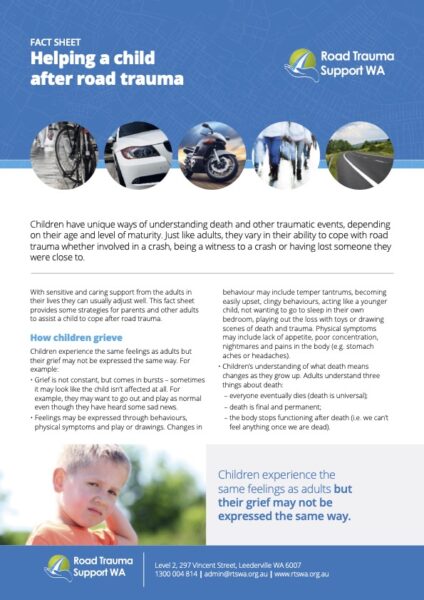 NRSPP Australia » Helping a child after road trauma fact sheet