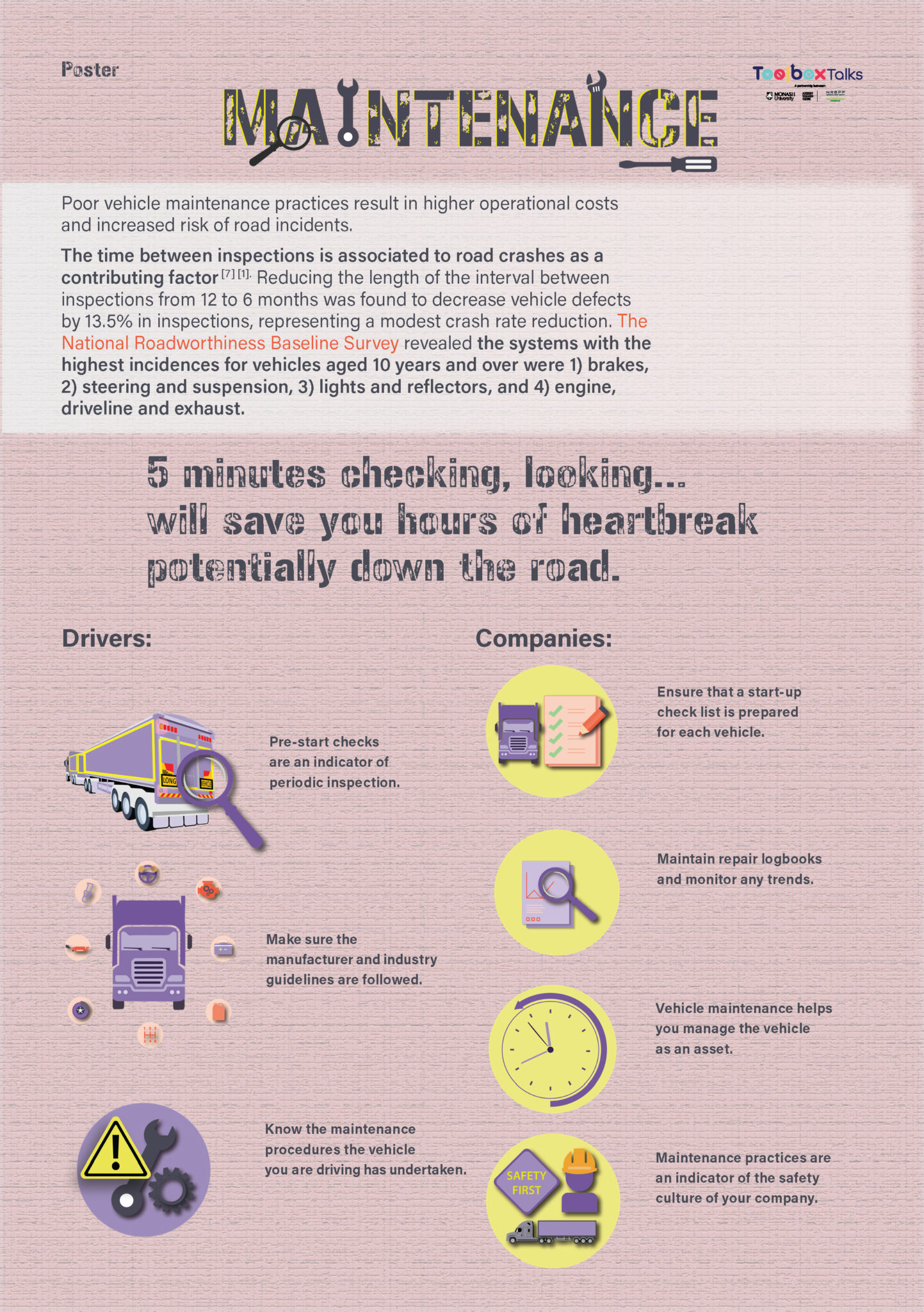 NRSPP Australia » NRSPP Heavy Vehicle Toolbox Talk Poster: Maintenance