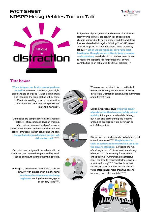 NRSPP Australia - NRSPP Heavy Vehicle Toolbox Talk Fact Sheet: Fatigue ...