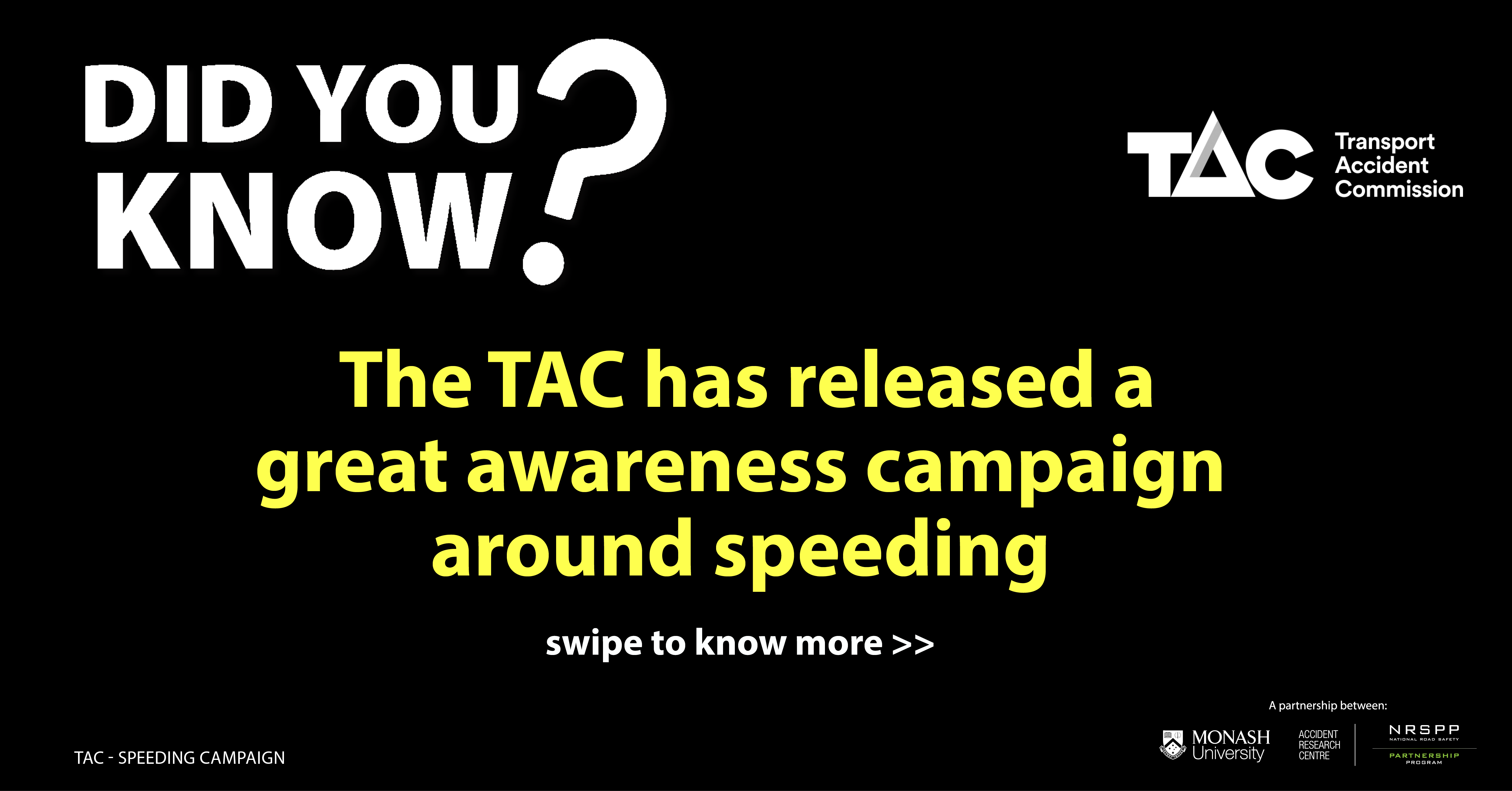 NRSPP Australia » TAC Campaign #DidYouKnow