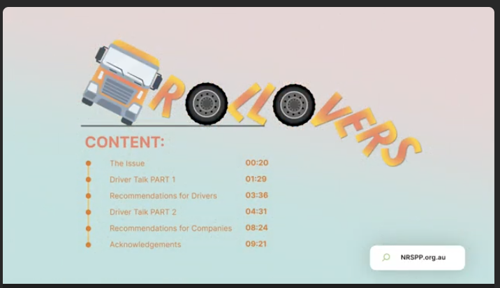 NRSPP Australia - NRSPP Heavy Vehicle Toolbox Talk Video: Rollover Risk
