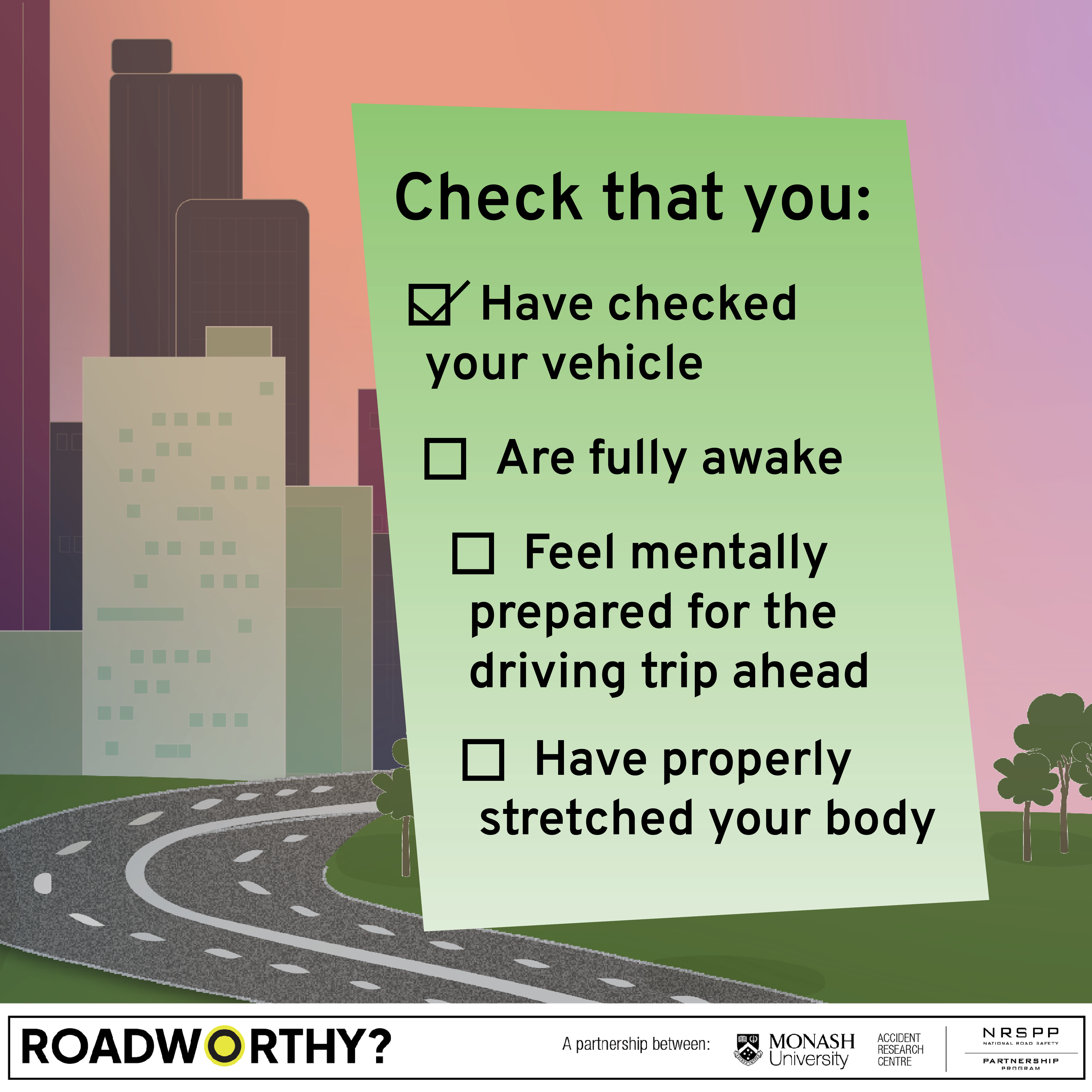 NRSPP Australia » Are You Roadworthy? Checklist #ThrowbackThursday