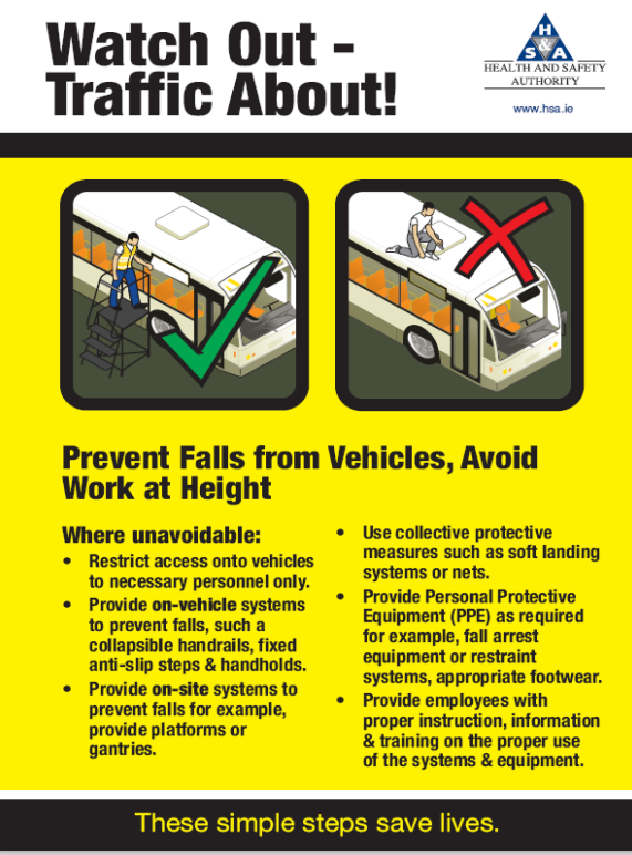 NRSPP Australia - Prevent Falls from Vehicles, Avoid Work at Height Poster