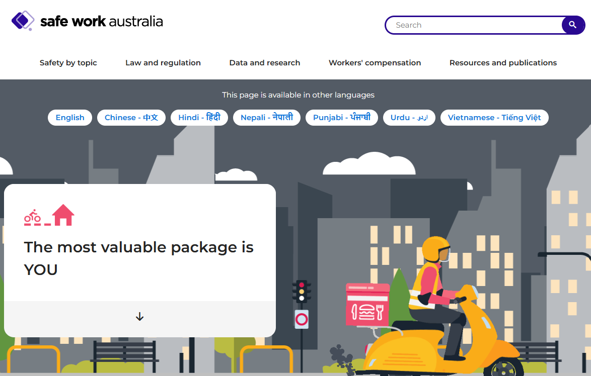 NRSPP Australia - Deliver Yourself Home Safely by Safework Australia